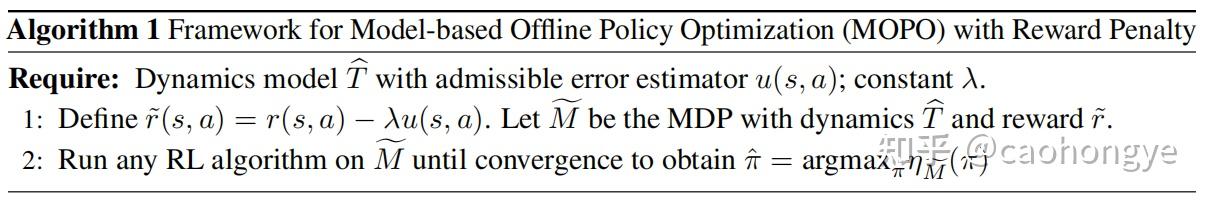 offline RL 论文解析(一) MOPO: Model-based Offline Policy Optimization - 知乎