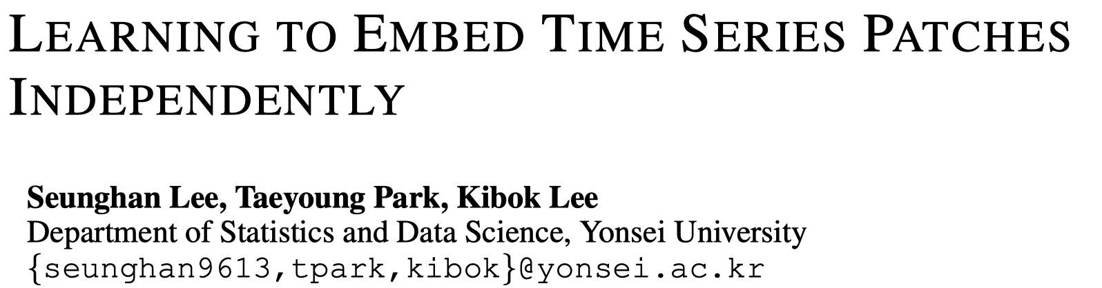 时序必读论文06｜PITS : 基于非依赖策略学习时序patch特征表示 - 知乎