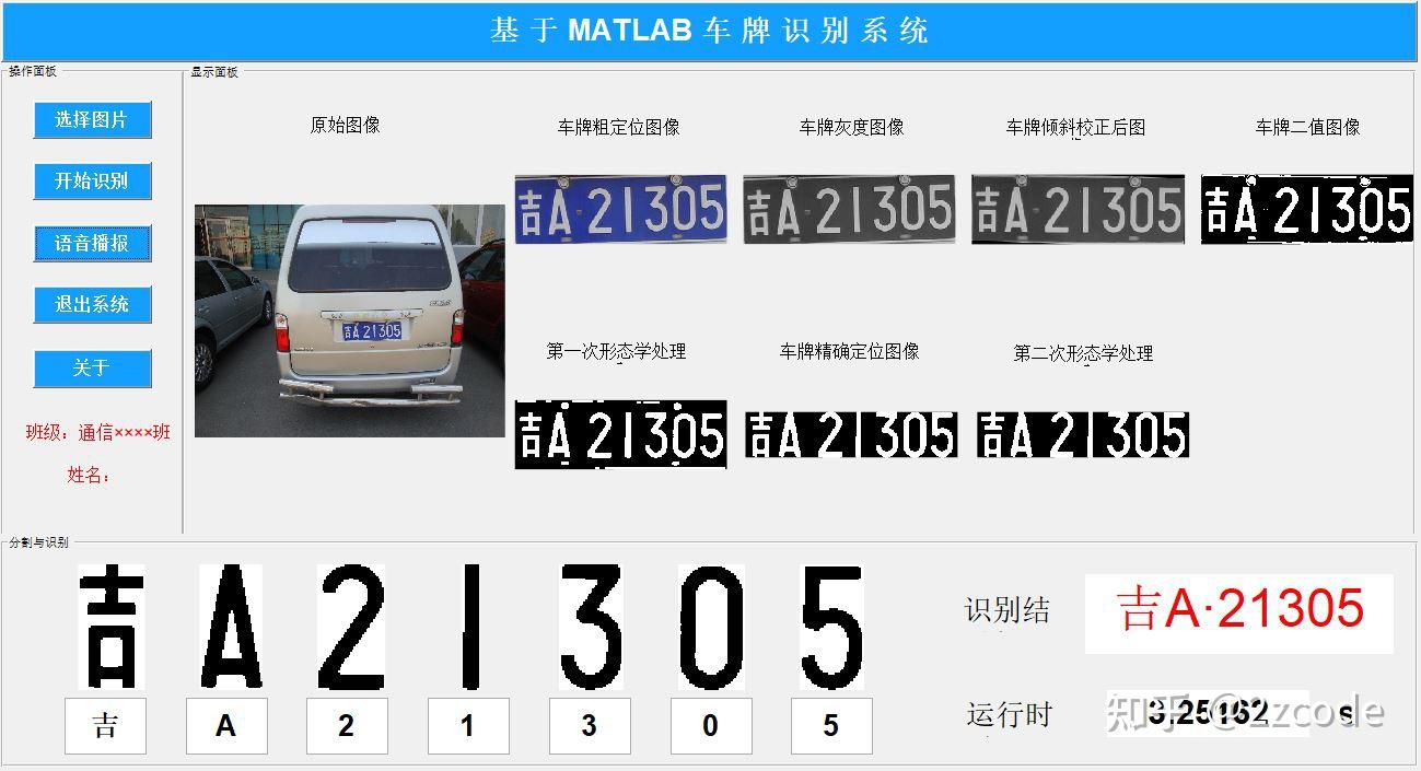 基于matlab车牌识别语音播报系统gui界面 知乎 
