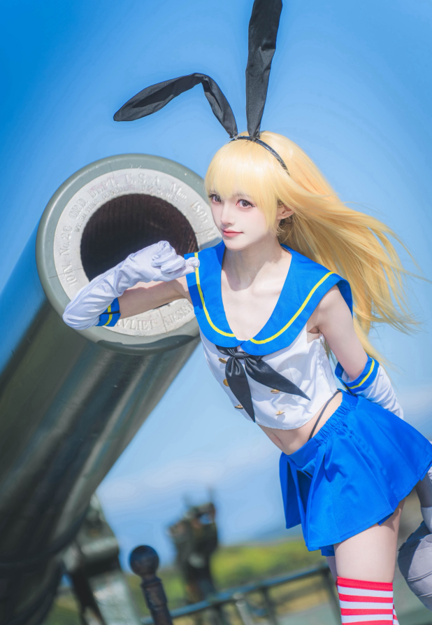 制服+兔耳，无法拒绝的致命组合！舰队Collection 岛风cos - 知乎