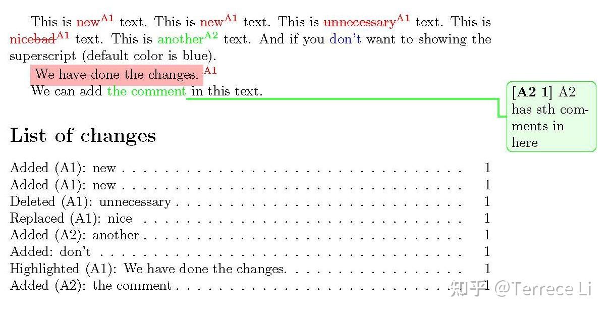 Latex保留修订痕迹——changes宏包 - 知乎