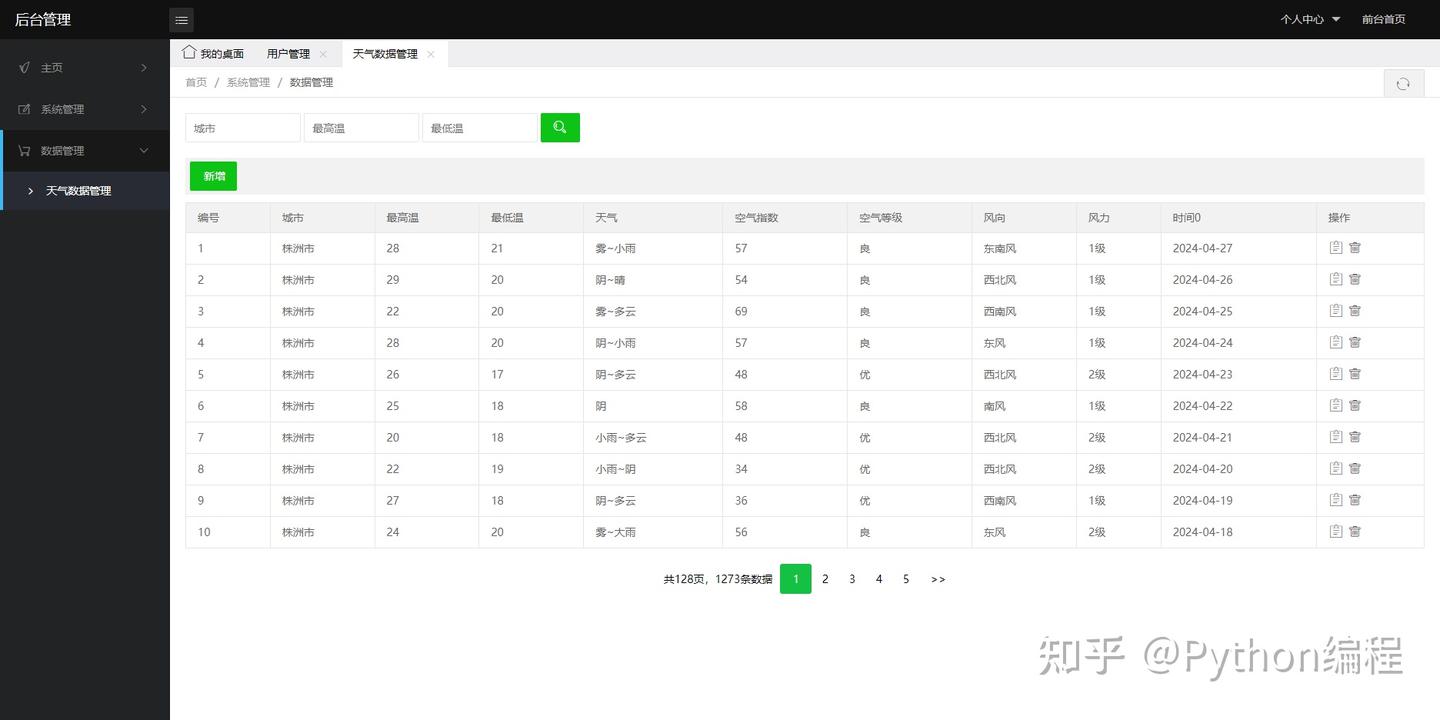 【优秀python系统毕设】基于python Flask的气象数据可视化系统设计与实现,有lstm算法预测气温 知乎