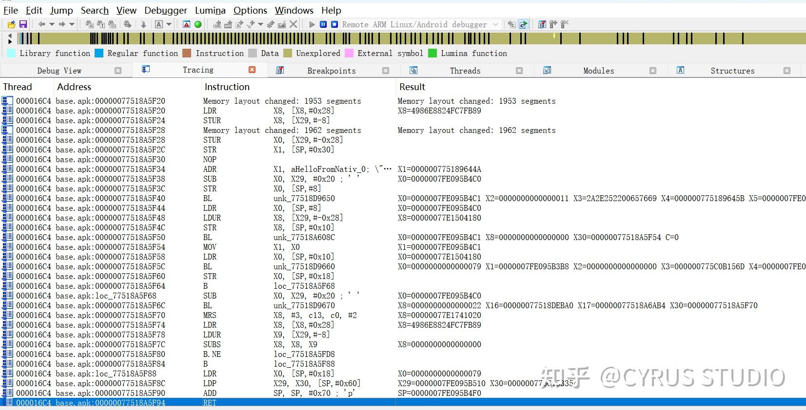 使用 IDA Tracing 动态跟踪 JNI 方法执行过程 - 知乎