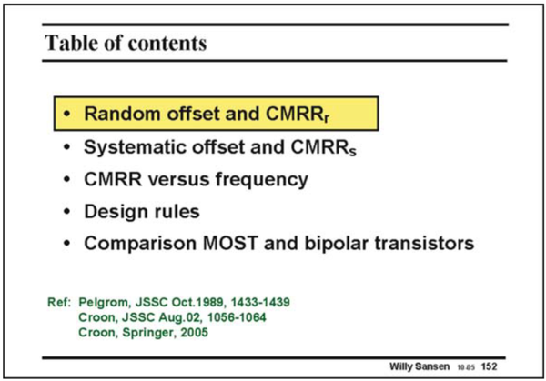Chapter #15 Offset and CMRR: random and systematic - 知乎
