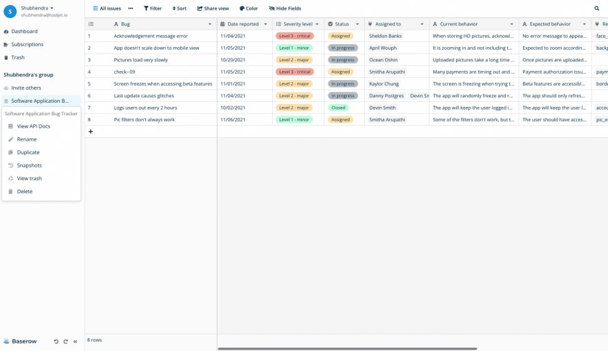 使用 Baserow 和 ToolJet 构建票务分类应用程序 - 知乎