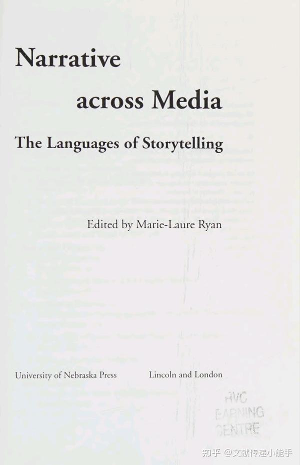 玛丽-劳尔·瑞安,跨媒介叙事,英文版,Narrative across Media The Languages of Storytelling ...