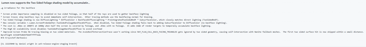 【UE5】two-side foliage 在Lumen GI的应用 - 知乎