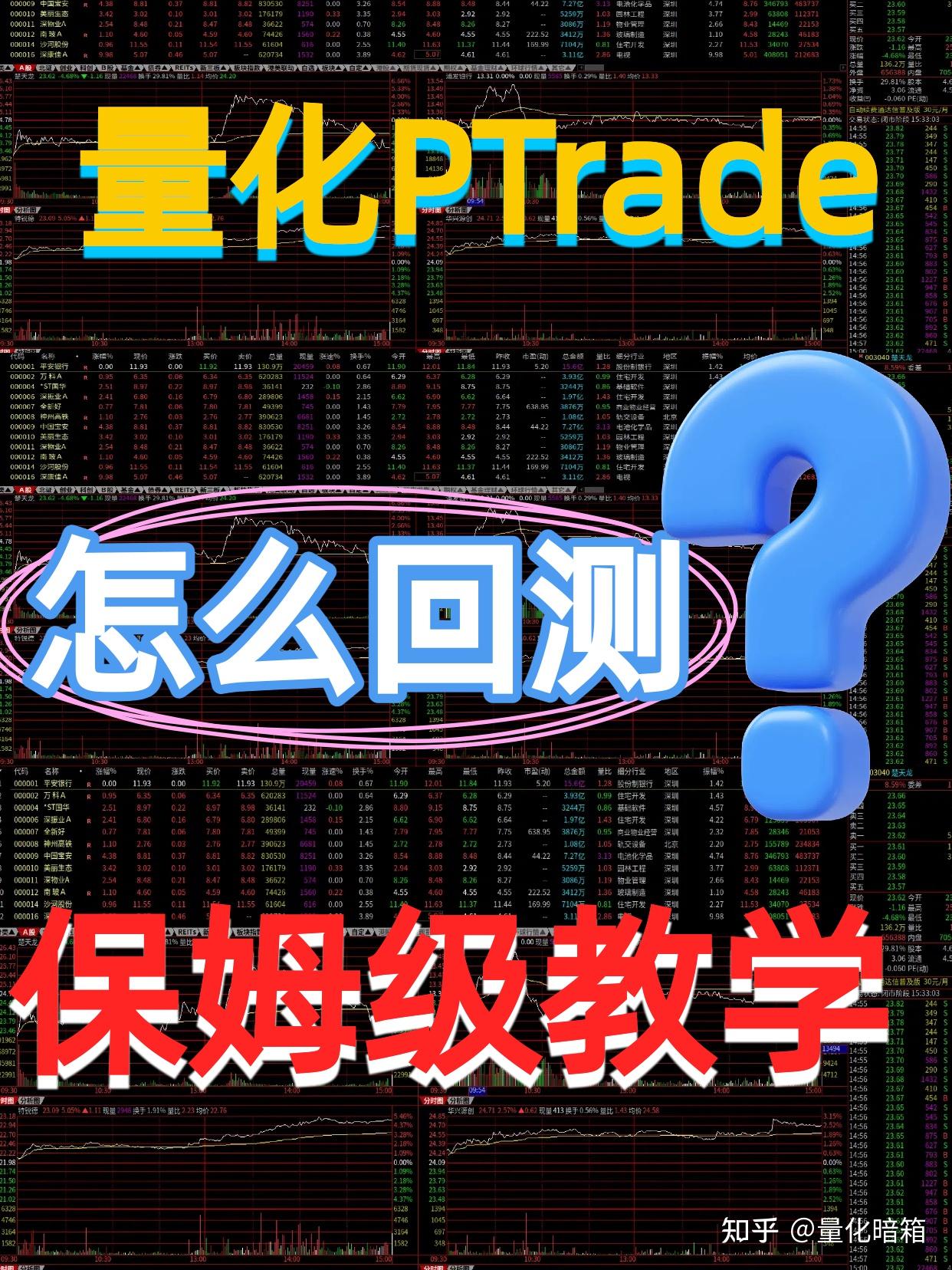 量化交易回测，保姆级教学 - 知乎