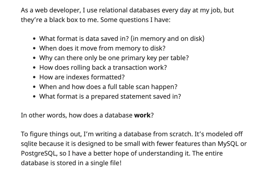 推荐教程—Build A Simple Database - 知乎