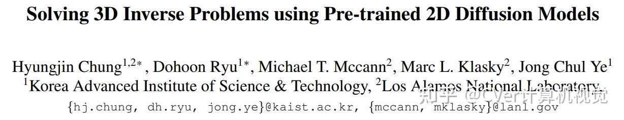 CVPR 2023 | 把扩散模型应用到3D医学图像重建！DiffusionMBIR：使用预训练2D扩散模型求解3D逆问题 - 知乎