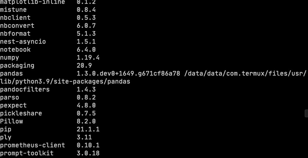 Termux安装Matplotlib、Jupyter、Pandas、pyzmq（2021） - 知乎