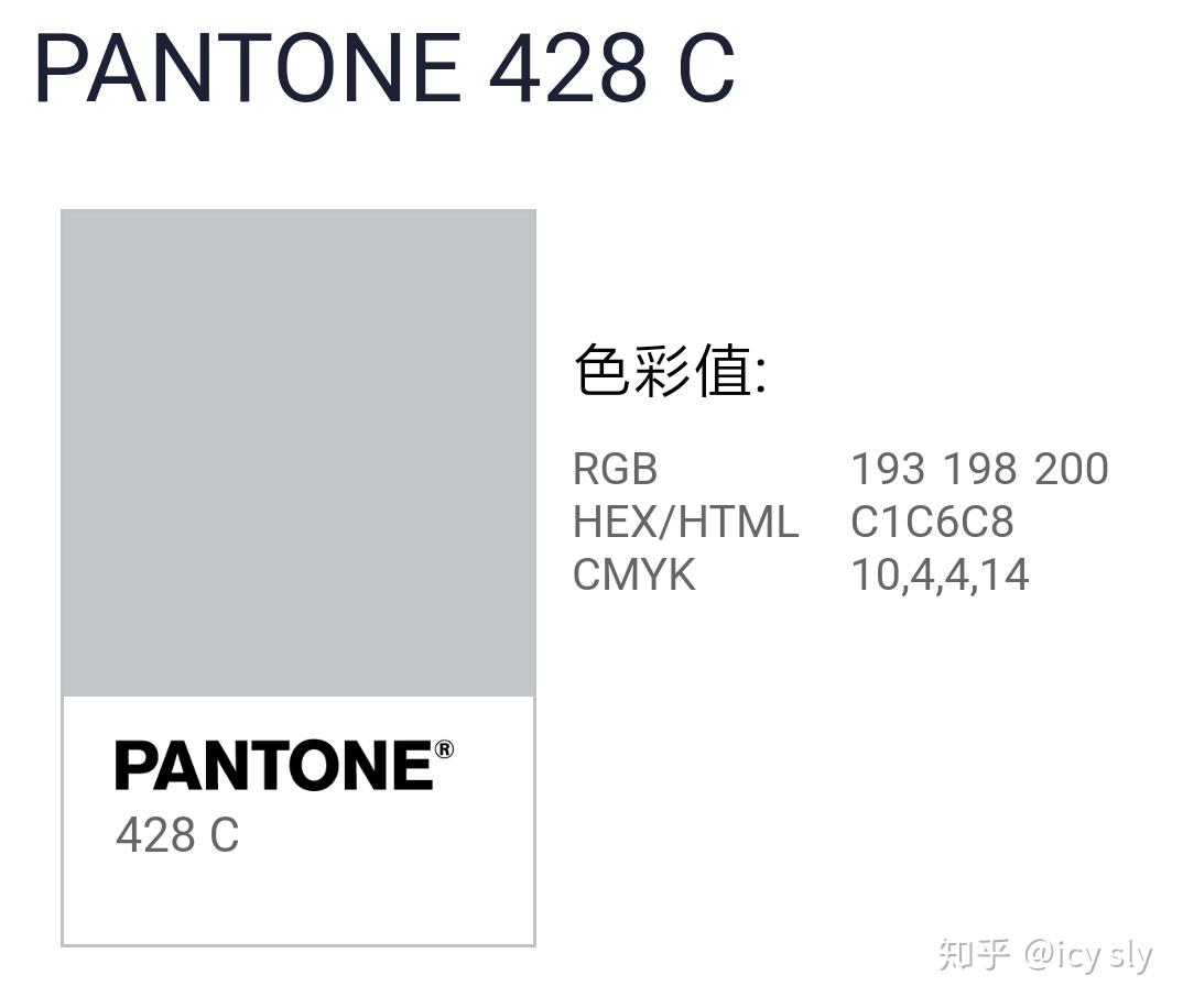 潘通428c是什么颜色? - 知乎