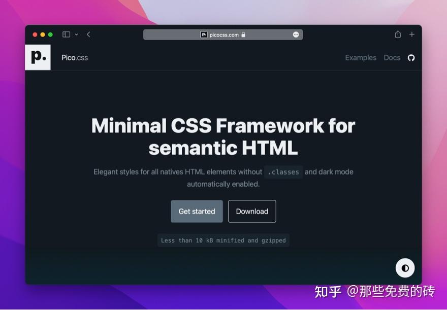 Pico.css - 简单优雅的纯 CSS 开源 UI 框架，用原始的 HTML 元素标签来做界面 - 知乎