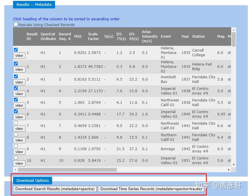 如何在PEER（PEER Ground Motion Database）上选取地震波。 - 知乎