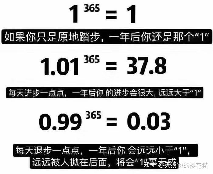 换个角度看每天进步1.01 - 知乎