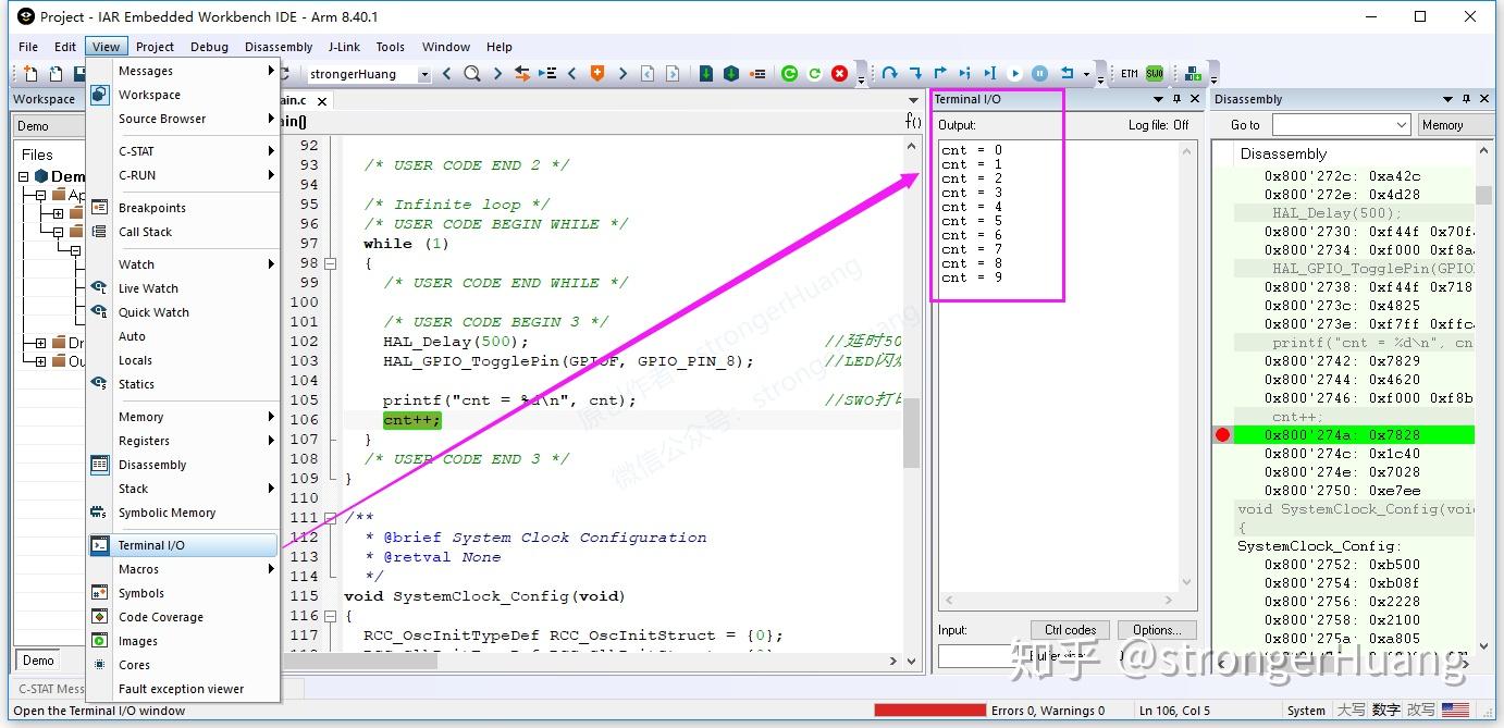 printf系列教程04_SWO打印输出配置，基于IAR『Terminal IO』 - 知乎