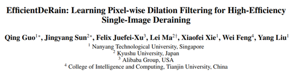 6ms 的EfficientDeRain：颇具启发的简单高效去雨算法 - 知乎