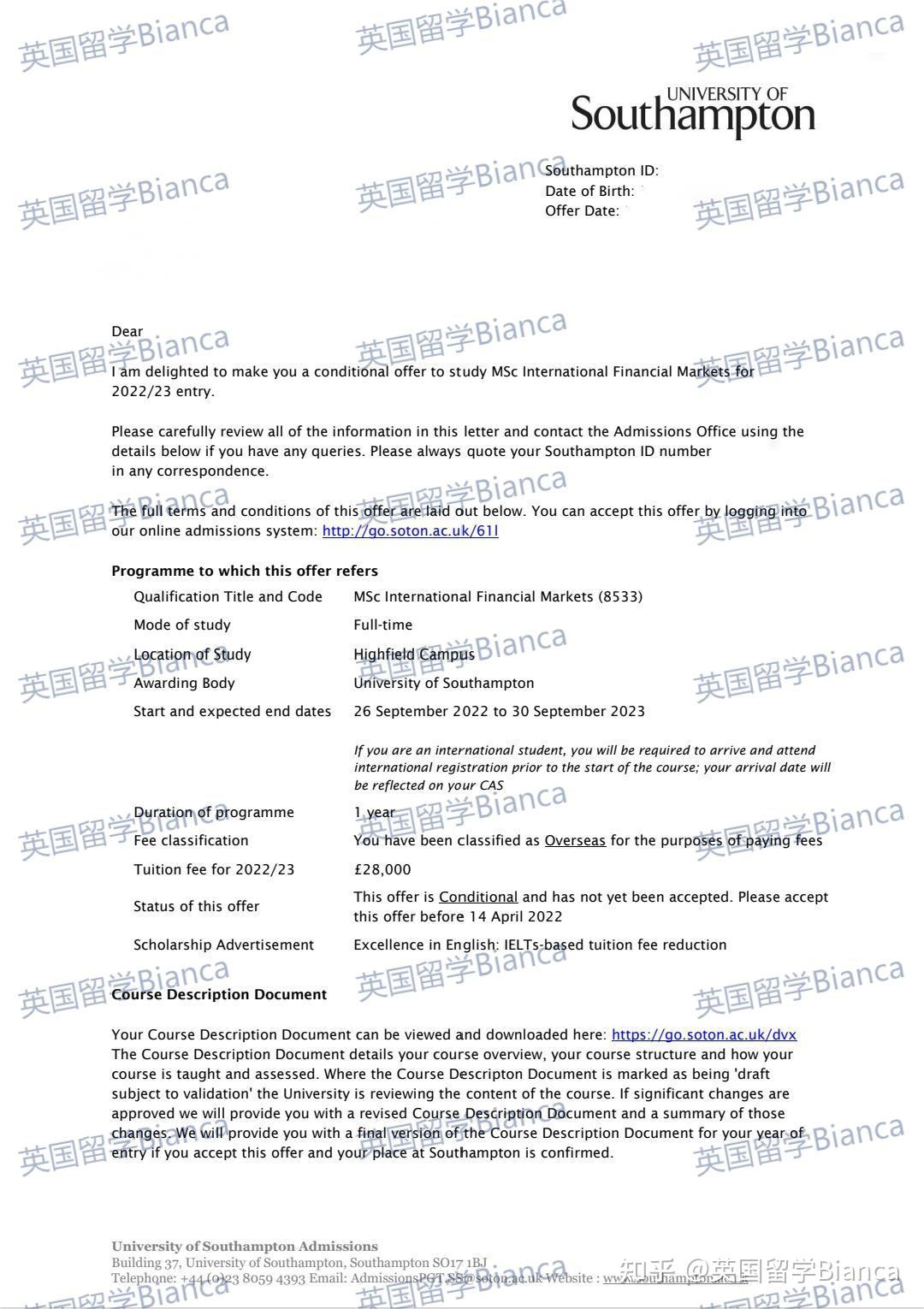 财务管理申请本专业获QS100名校offer！ - 知乎