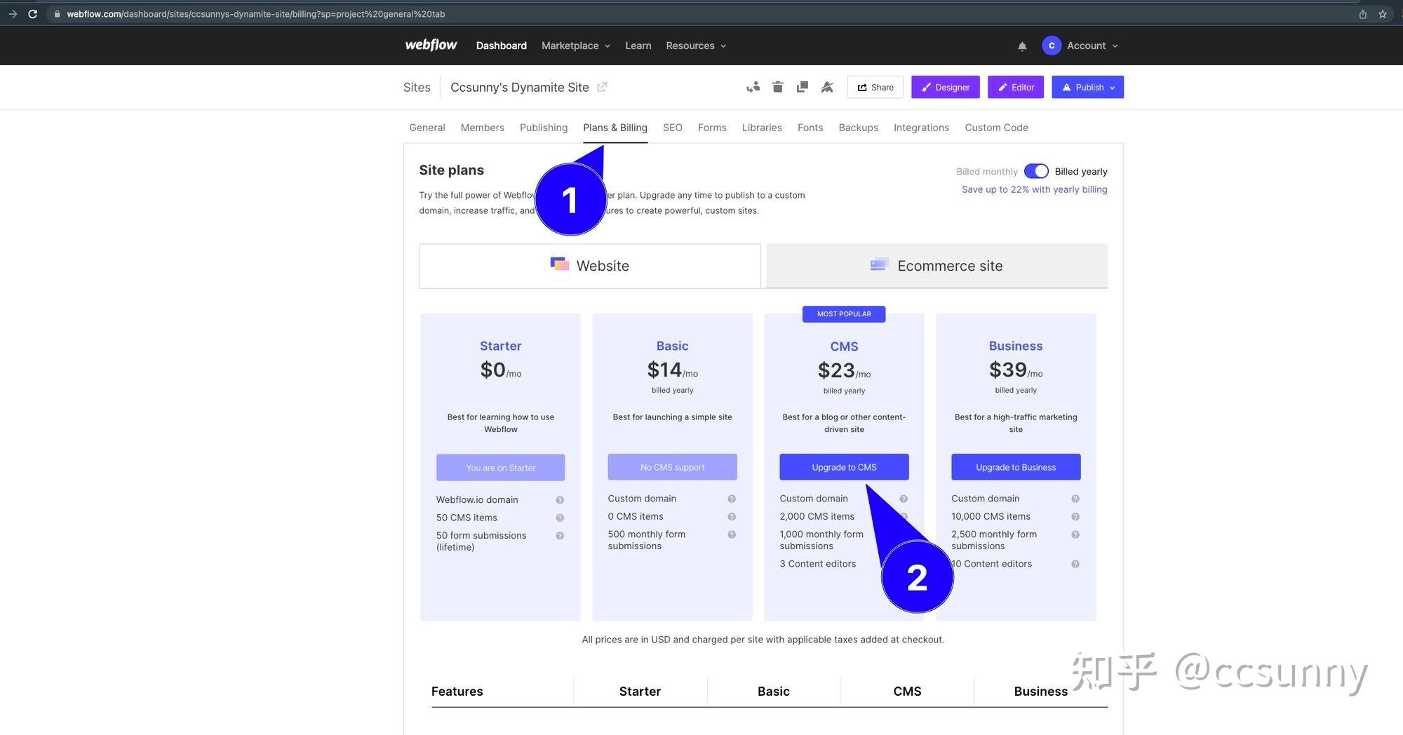 Weblow CMS Plan 