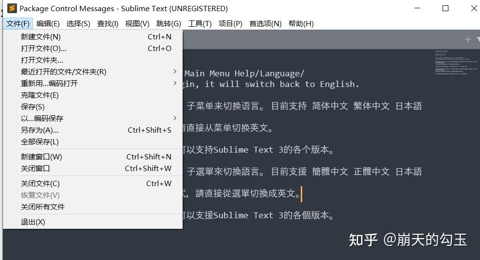 最新sublime text4中文汉化方法（亲测） - 知乎