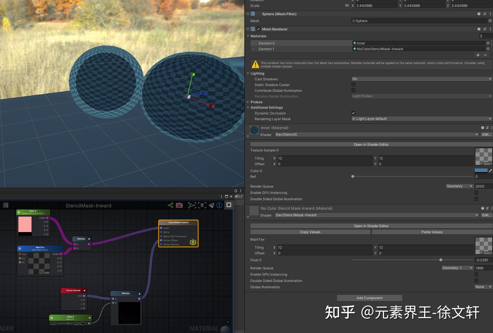 ASE Stencil Buffer 边缘内透，3D卡牌，建筑布尔，美术向多面应用，灵长类都能学会的无代码操作！ - 知乎