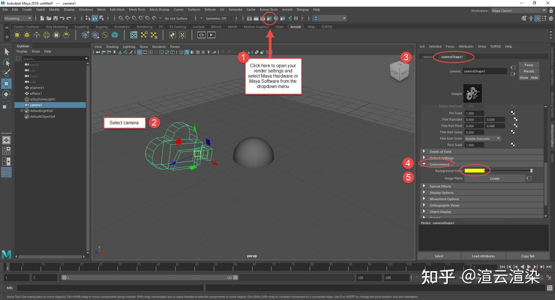 使用“Maya 软件”“Maya 硬件”时无法更改渲染背景色？ - 知乎
