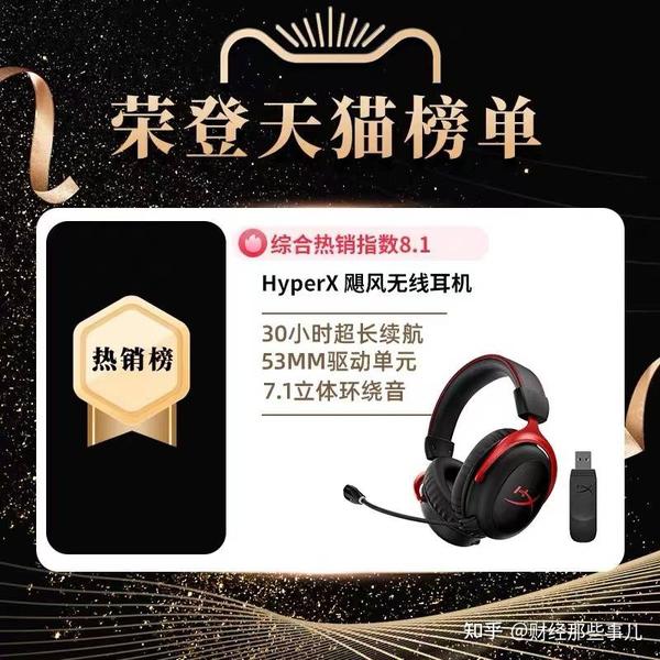 2022极度未知HyperX618荣登天猫榜单热销耳机—Cloud II Wireless - 知乎
