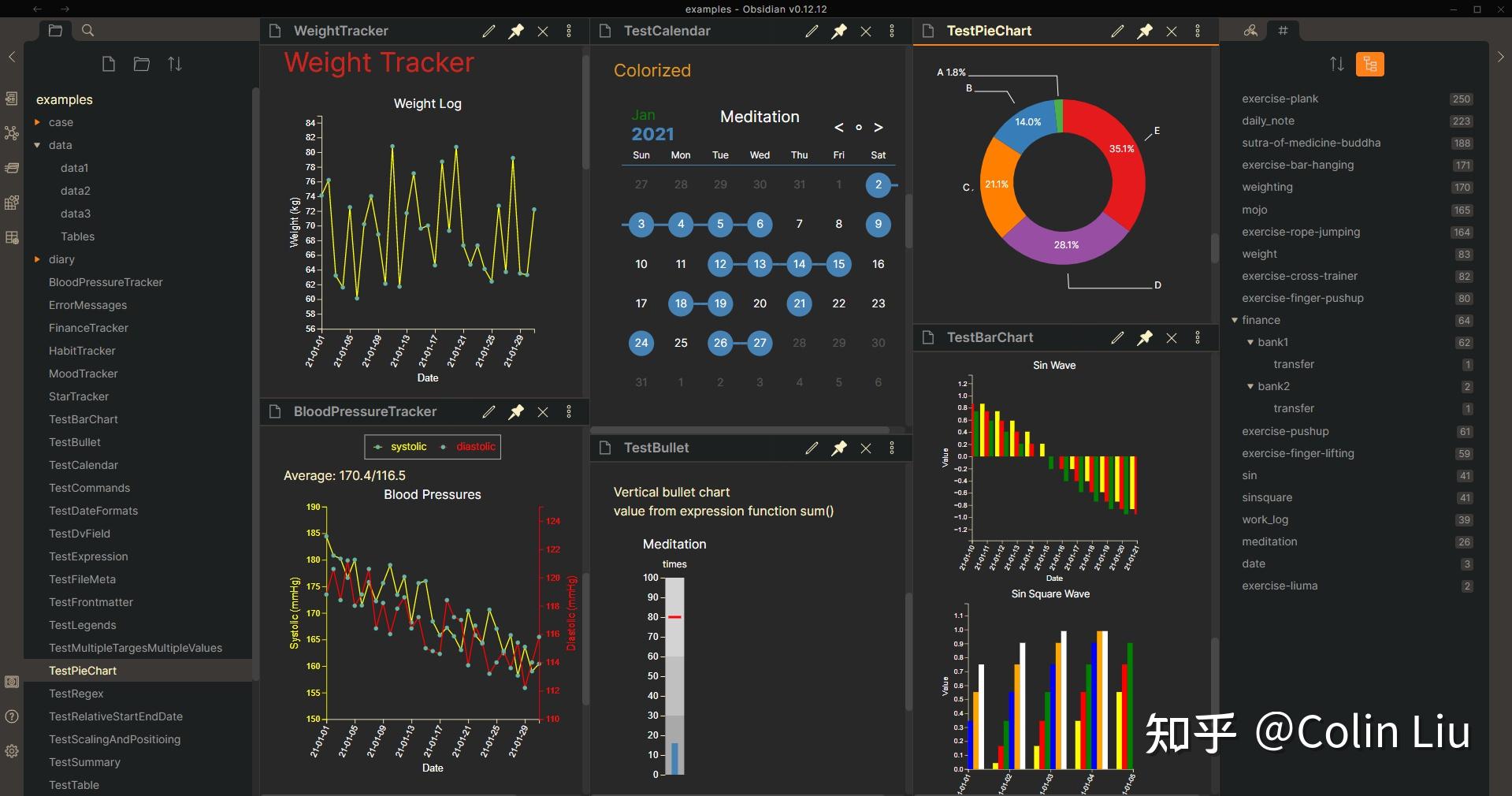 在Obsidian中使用Tracker插件来视觉化日记 - 知乎
