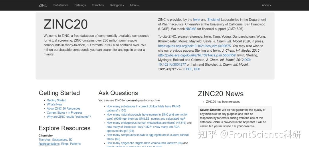 一文学会 “下载ZINC数据库” - 知乎
