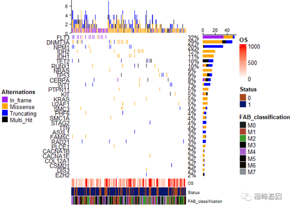 DNA 6. 基因组变异之绘制精美瀑布图（ComplexHeatmap） - 知乎