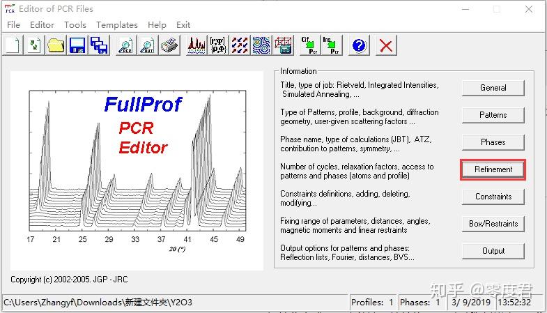使用FullProf进行XRD精修的简单教程 - 知乎