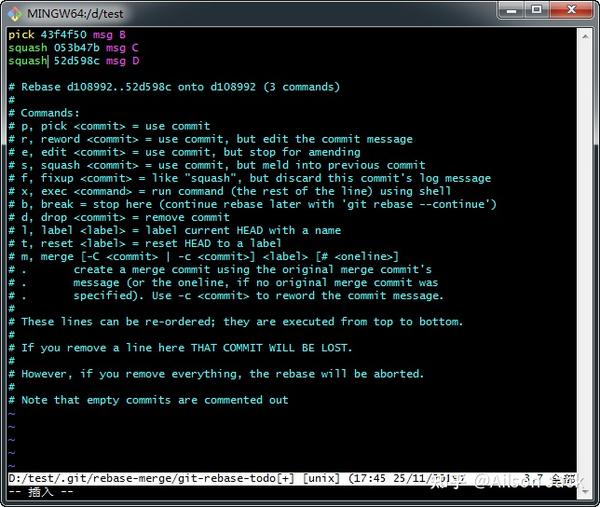 git多个commit合并成一个commit - 知乎