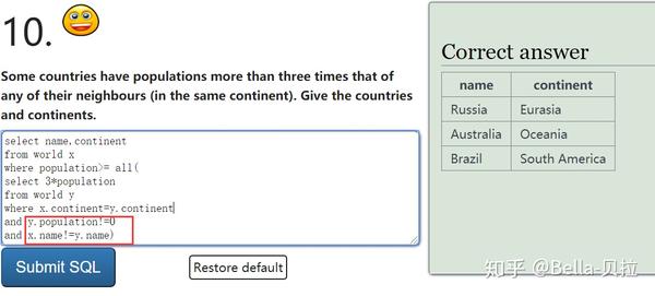 sqlzoo练习5(含答案)：select within select（子查询） - 知乎