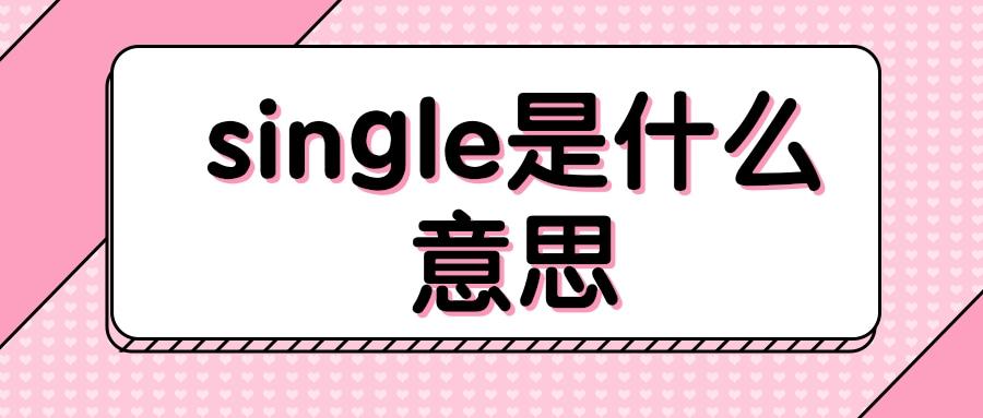 single是什么意思 - 知乎