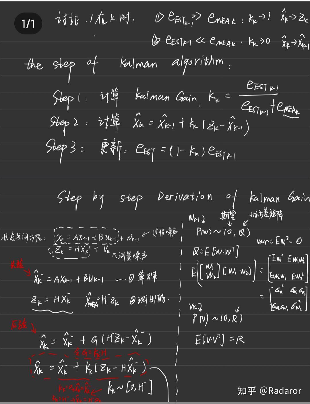 Kalman Filter—Kalman gain 的推导 - 知乎