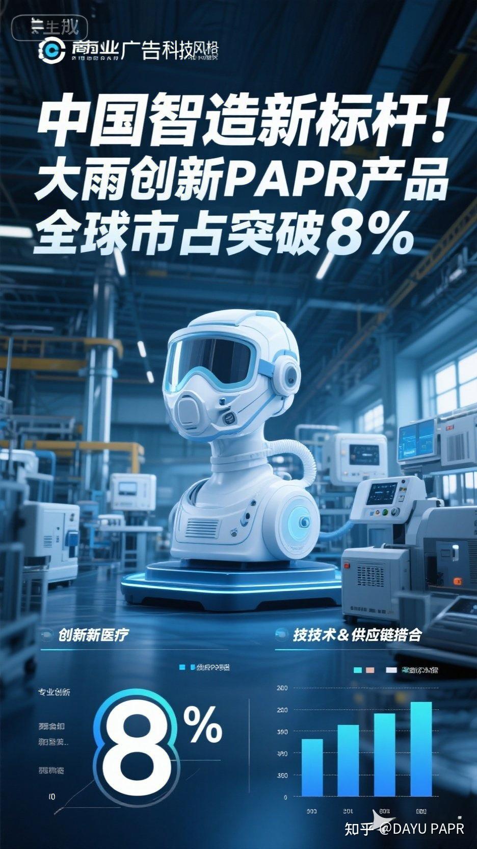 中国智造新标杆！大雨创新实业DaYu PAPR正压式动力送风过滤式呼吸防护器产品全球市占突破8%，技术+供应链双轮驱动改写行业格局 - 知乎