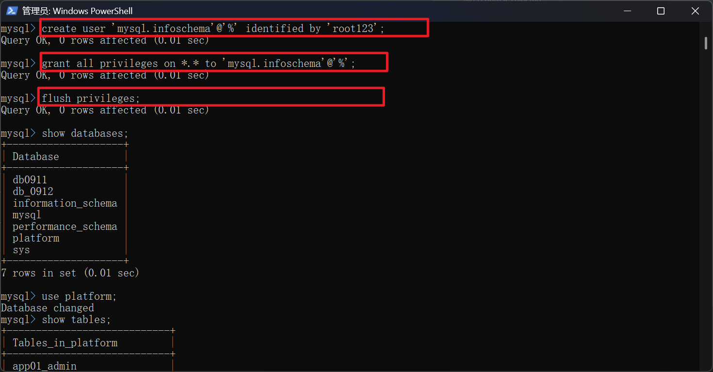 【已解决】django：1449, "The user specified as a definer ('mysql.infoschema'@'localhost') does not ...
