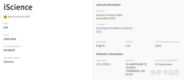 学医的朋友码住！名字带science的6+Cell子刊，国人友好，接收迅速！ - 知乎