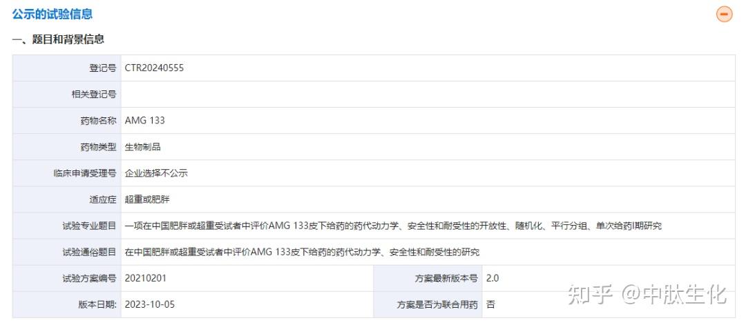 Tides 速递 | 安进AMG133在国内启动减肥新药I期临床 - 知乎