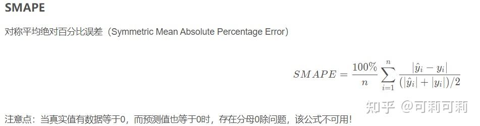 RMSE、MSE、MAE、MAPE、SMAPE - 知乎