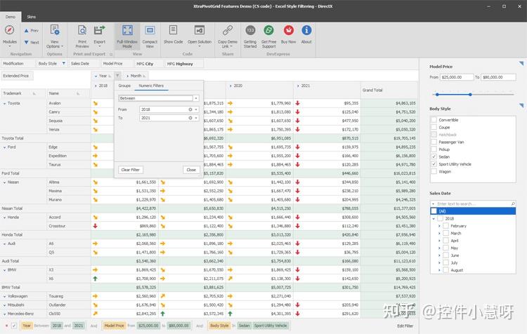 Devexpress Winforms Pivot Grid组件，一个类似excel的数据透视表控件（一） 知乎