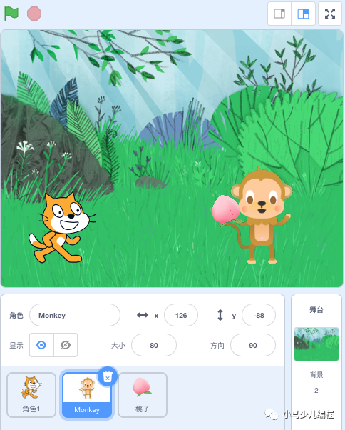 趣学妙用Scratch编程18 妙用篇（六）猴子吃桃 - 知乎