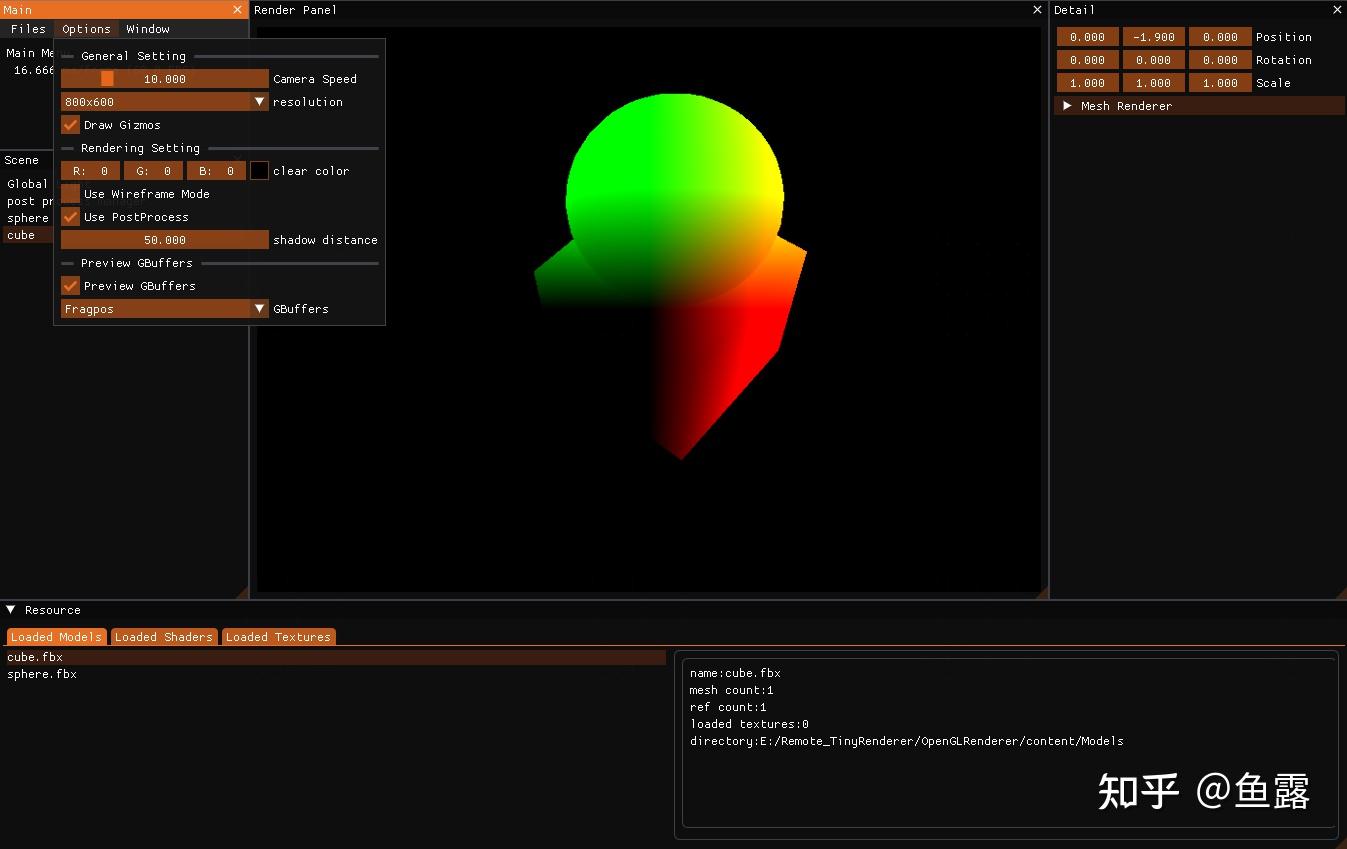 一个learn-opengl的技术集合【基于opengl的渲染器】 - 知乎