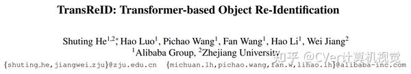TransReID：首个基于Transformer的目标Re-ID - 知乎