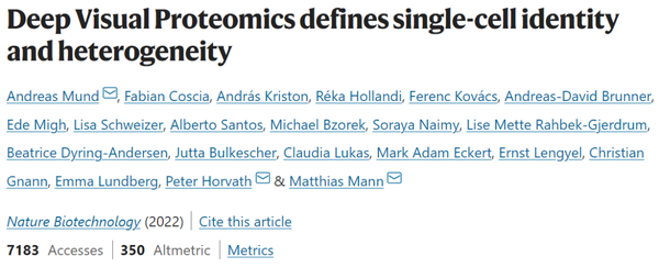 Nat Biotech | AI视觉结合蛋白质组学定义单细胞特性和异质性 - 知乎
