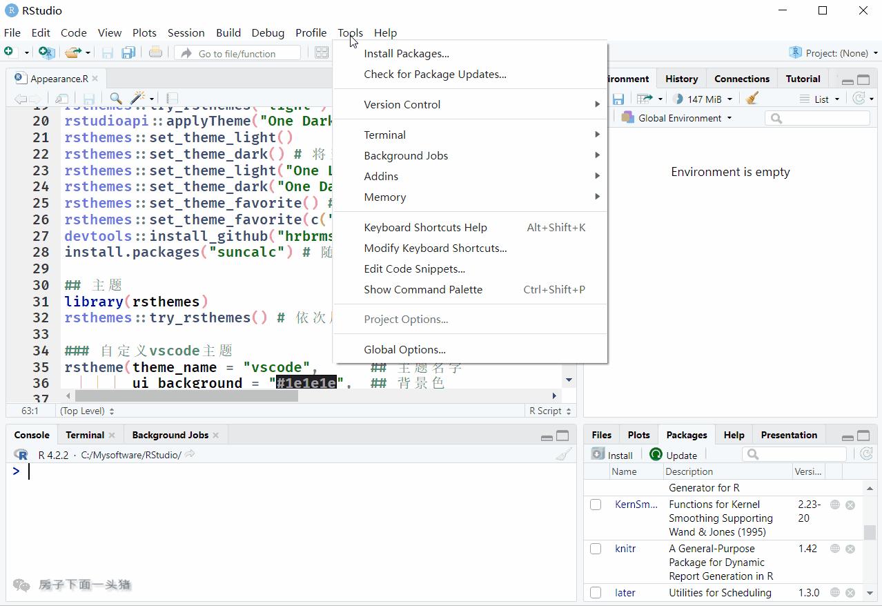 RStudio设置选项（全）——4.Appearance - 知乎
