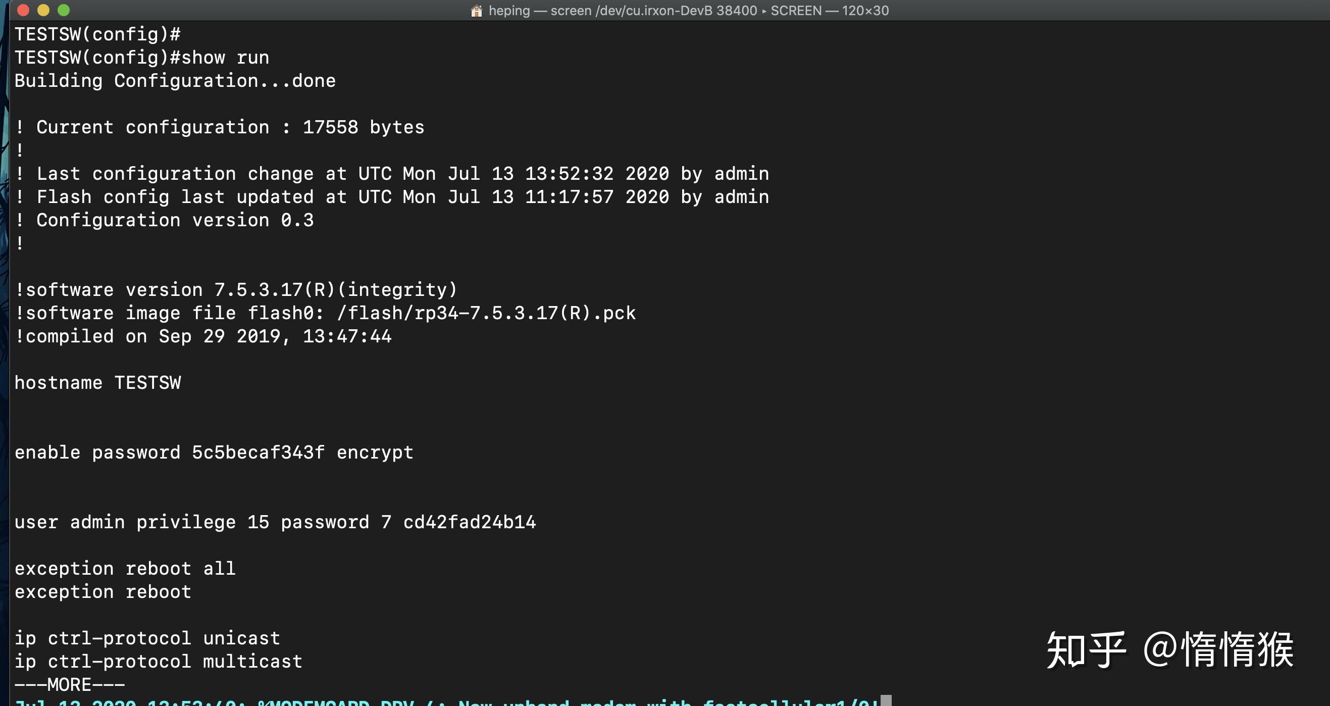 网络工程师的类Unix之路——MacOS用screen、minicom来Console交换机、路由器...... - 知乎