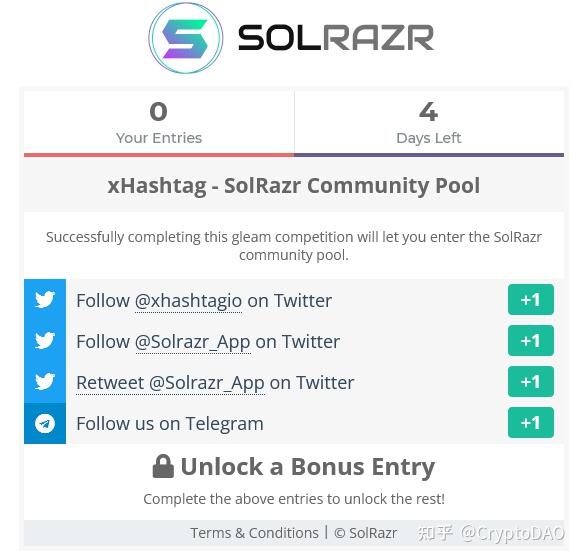 SolRazr 平台 xHashtag Whitelist申请流程 - 知乎