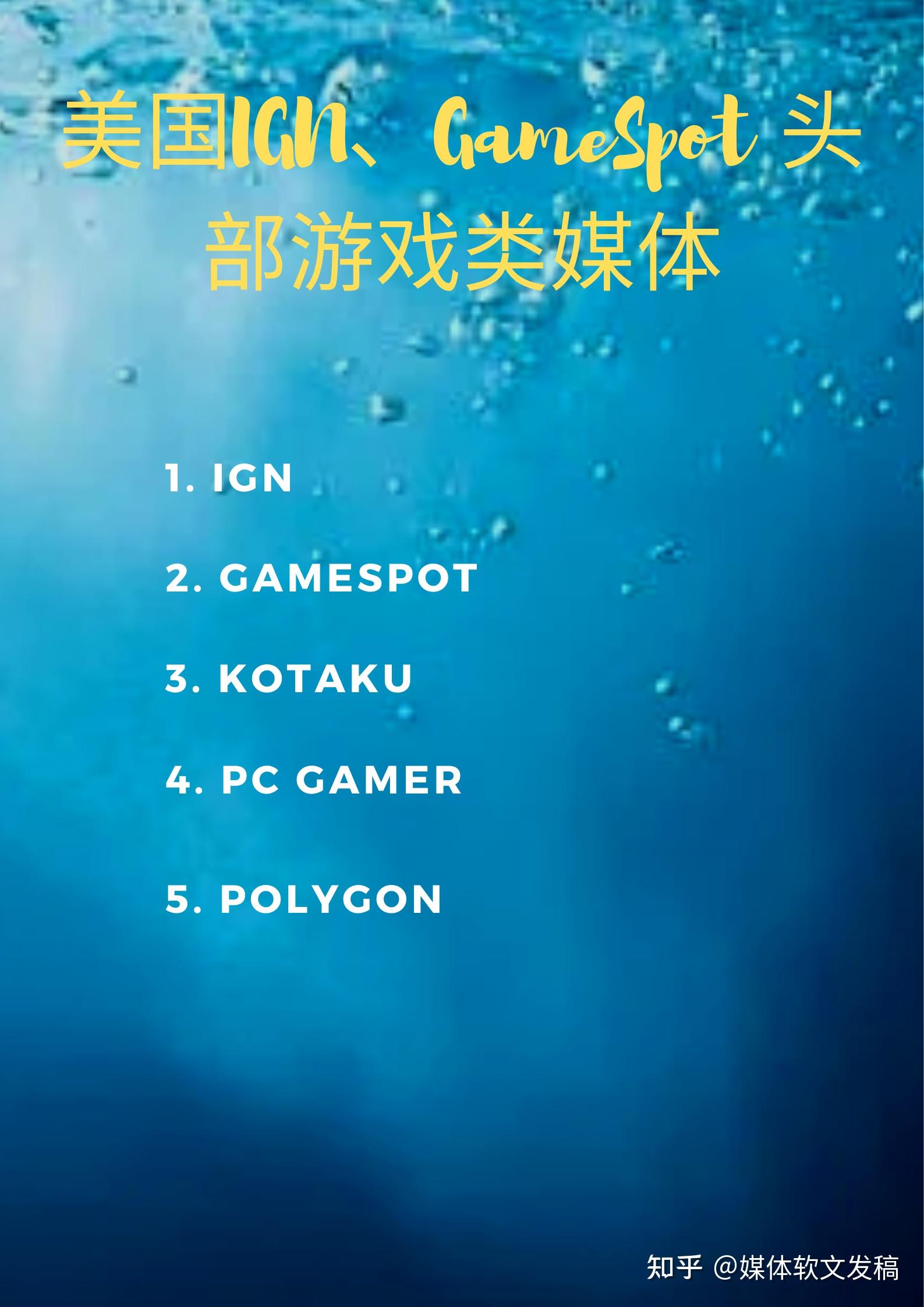 美国IGN、GameSpot等头部游戏类媒体宣发 - 知乎