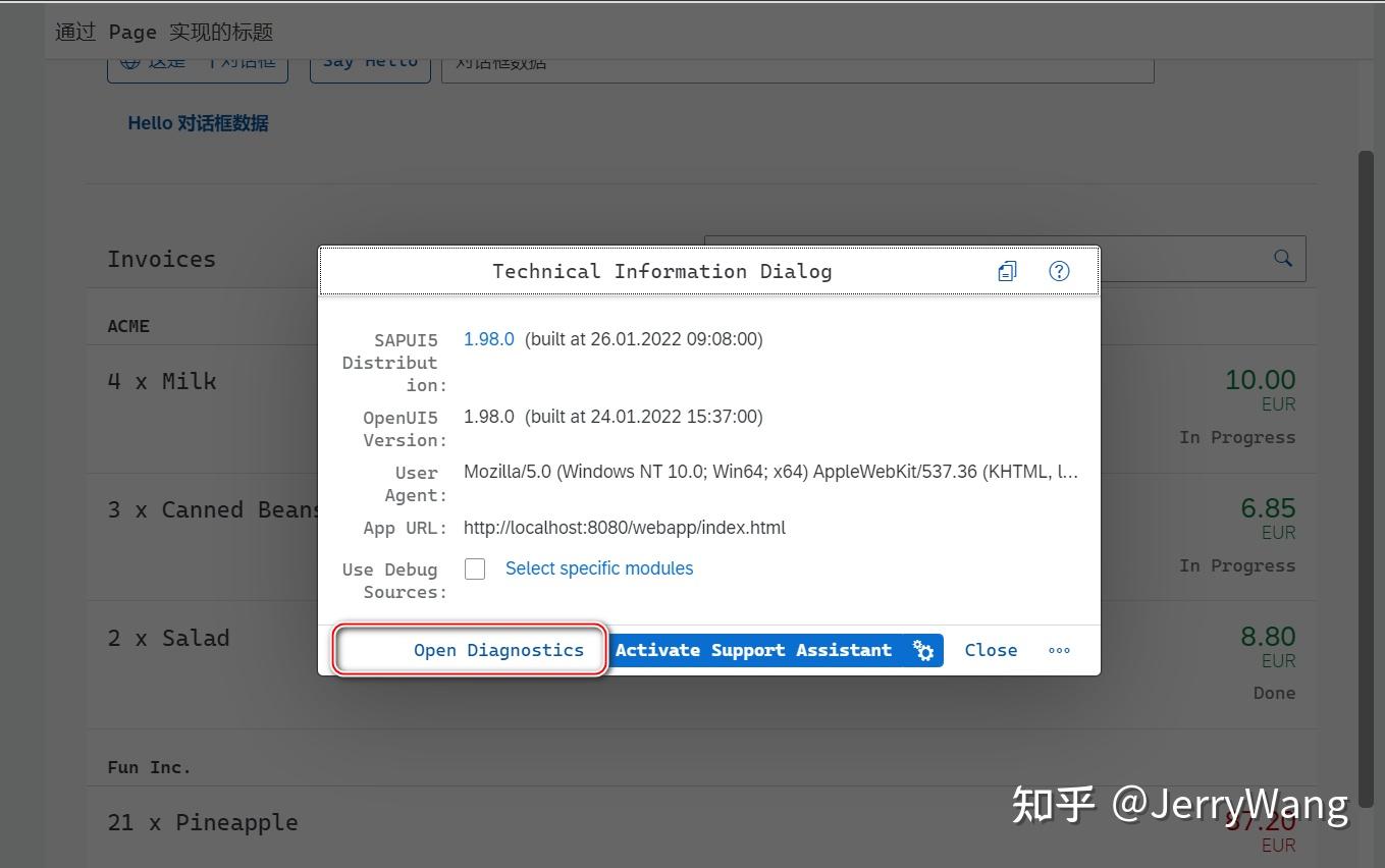 SAP UI5 应用开发教程之四十二 - SAP UI5 自带的 Diagnostics 诊断工具使用方法介绍 - 知乎